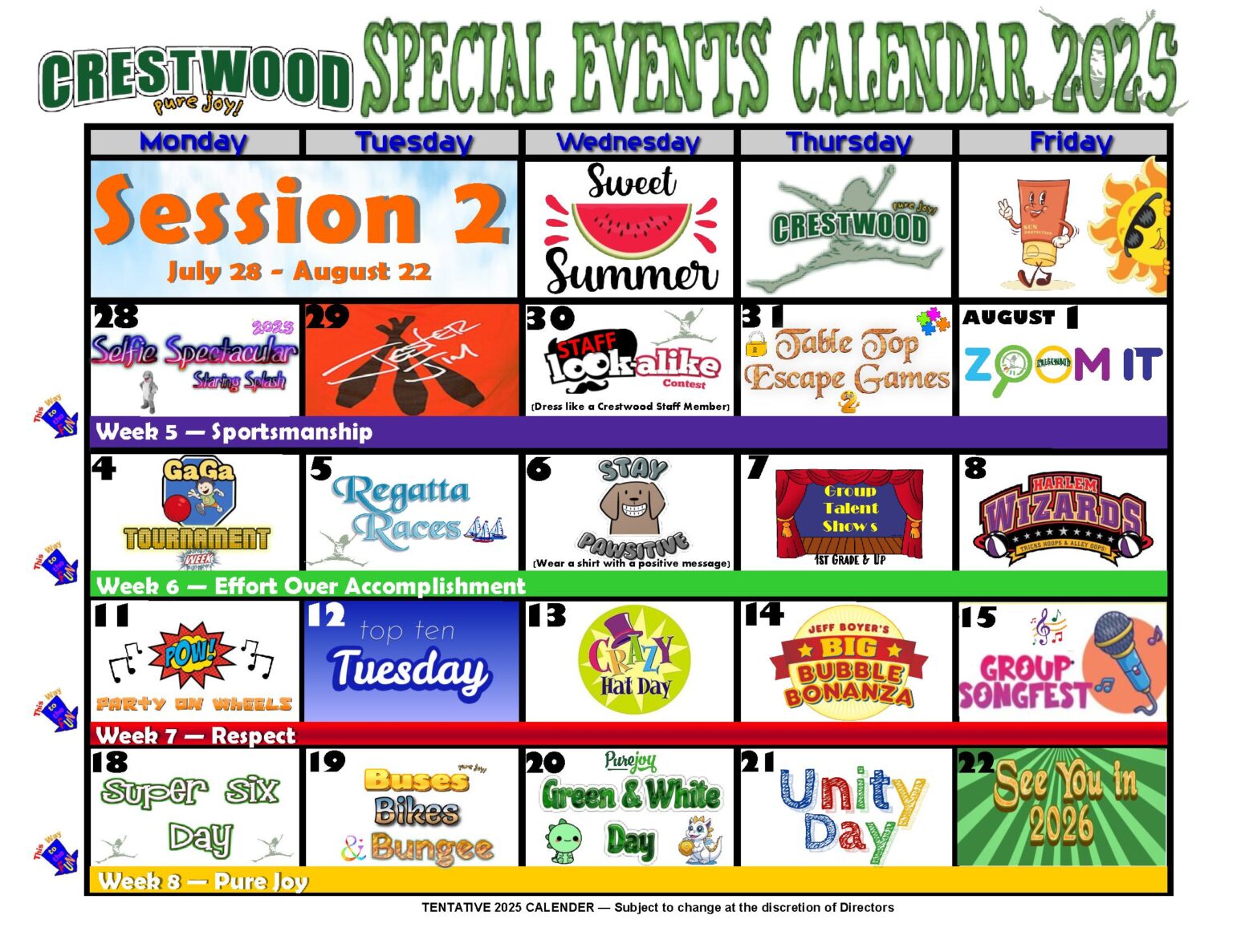Our Special Events Calendar! – Crestwood Country Day Camp